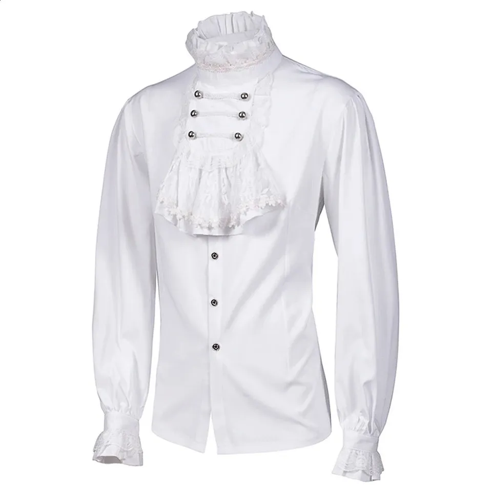 Retro Victorian Lace Ruffle Collar Shirt: Gothic Medieval Style, Shop ...