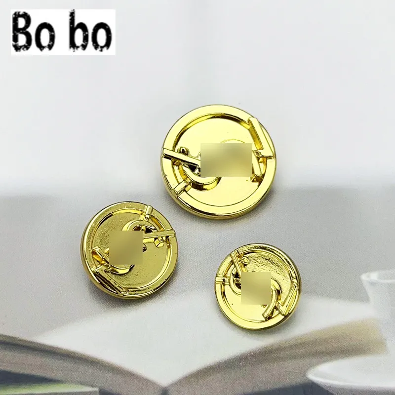 Elegant Embossed Metal Buttons - 15/18/22mm European & US Style, Gold ...