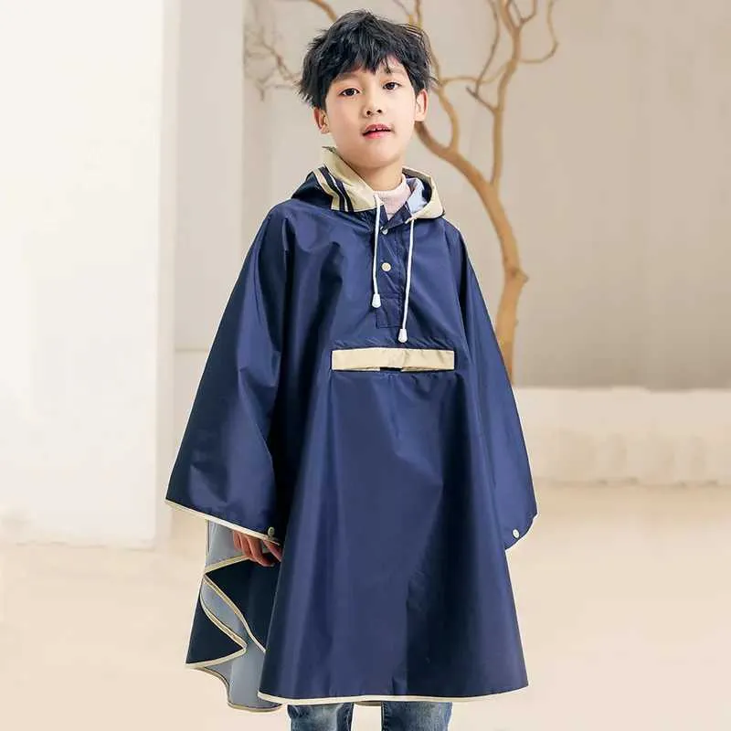 Waterproof Family Raincoat Poncho with Hood: Adult & Kids Matching ...