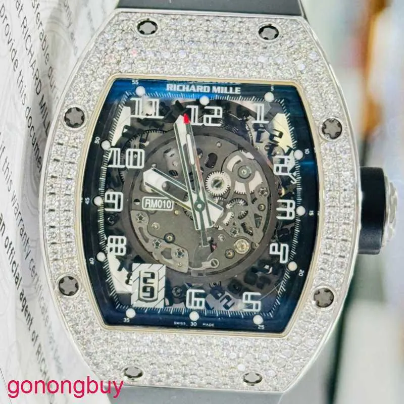 RM Racing Machine RM010 Swiss Chronograph Watches Diamond Hollow Dial ...