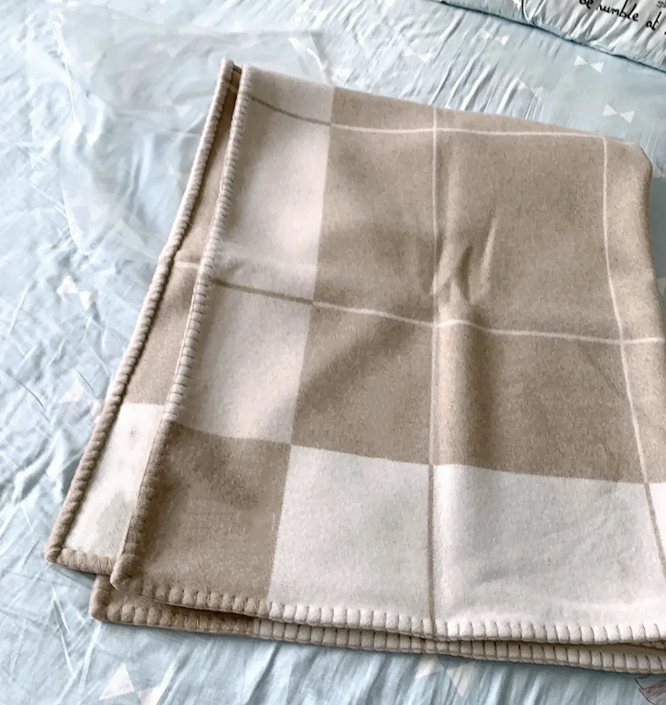 Thick Designer Wool Blanket with Filling & Cushion Option - Fast ...