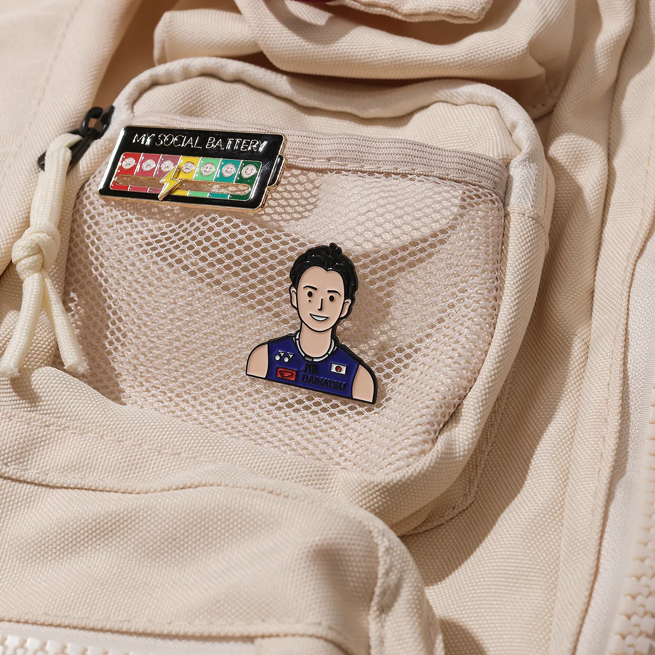 Kento Momota Cartoon Badge Badminton Peripheral Backpack Decoration ...