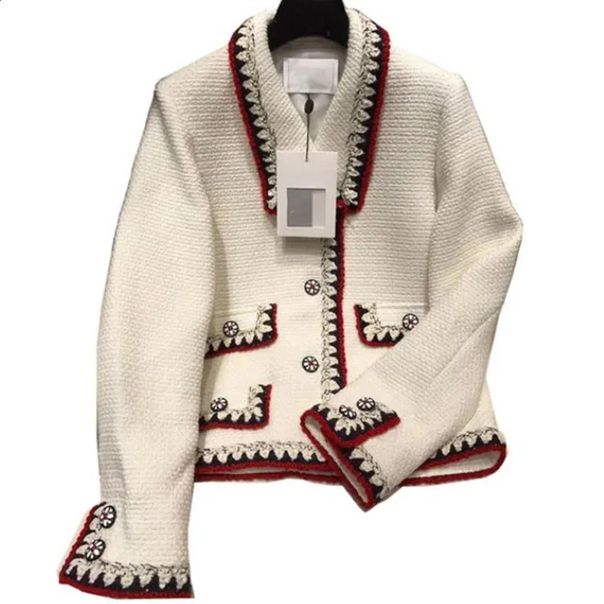 Chic Tweed Jacket - Women's Spring/Autumn Short Coat, Elegant Chain ...