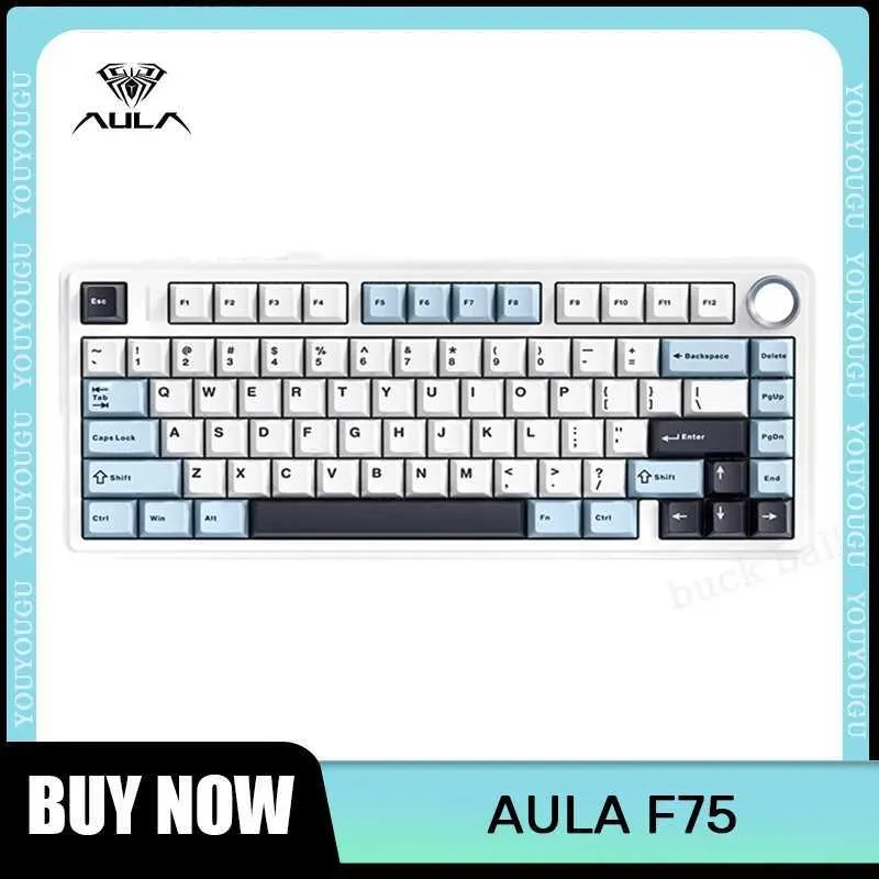 Aula F75 Gaming Mechanical Atrix Keyboard 3 Modes, Wireless, 2.4G/USB ...