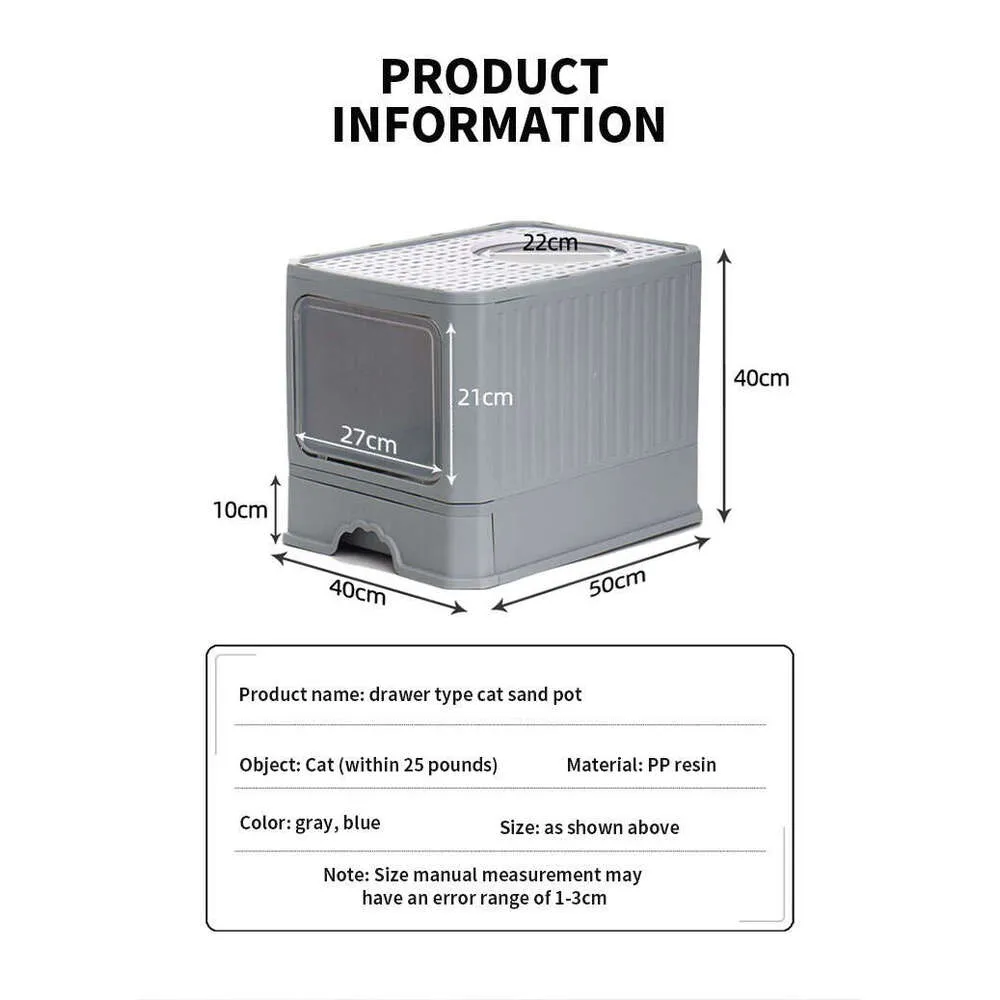 Large Foldable Litter Box With Stairs Box With Lid And Scoop Wholesale ...