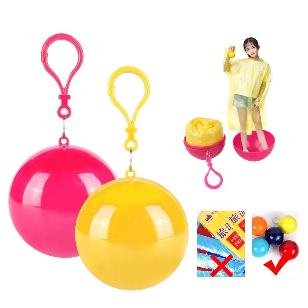 Cute Kids Disposable Raincoat with Ball Storage - Waterproof & Portable ...