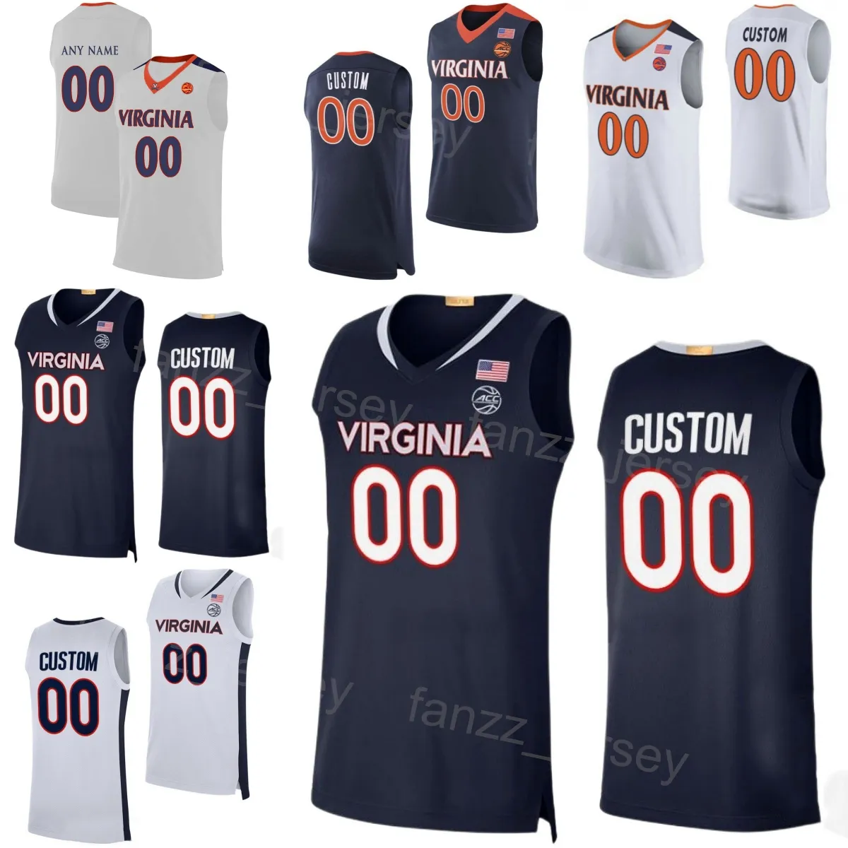Printed Reece Beekman Jersey Virginia Cavaliers Basketball 11 Isaac ...