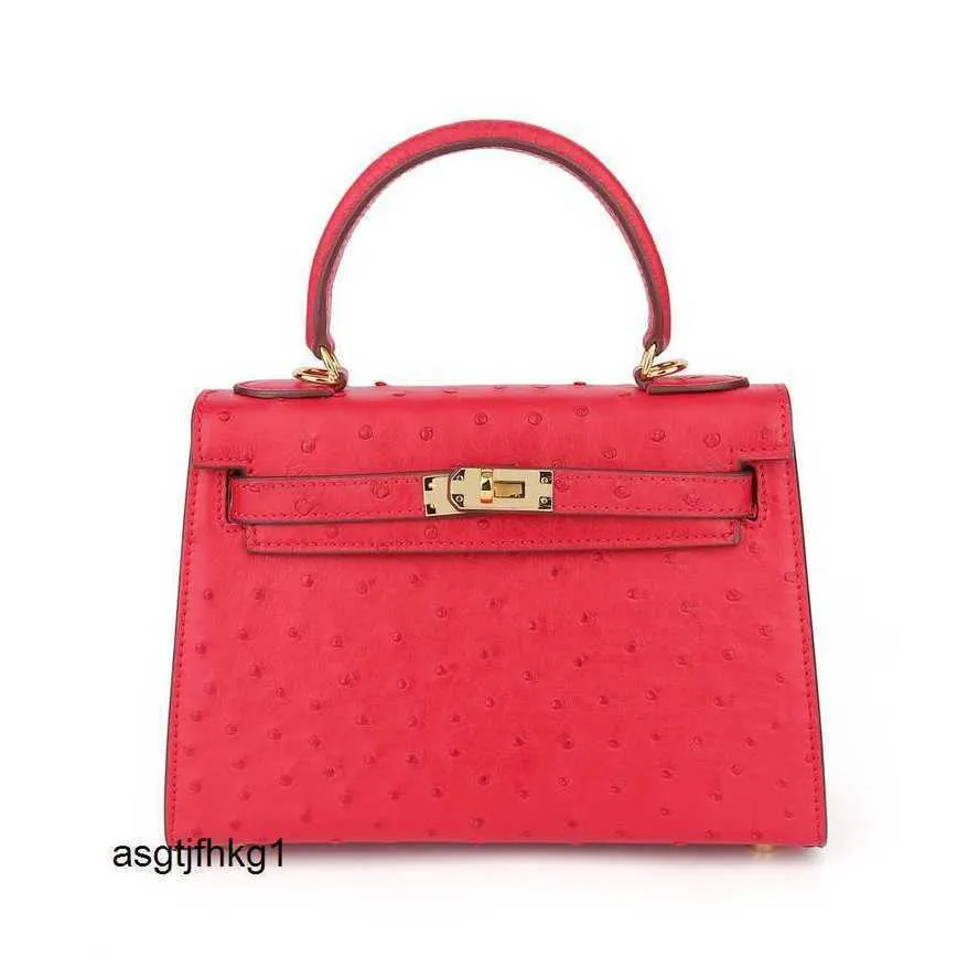 Luxury Ostrich Leather Handbag: High-End Designer Bag, Genuine Leather ...