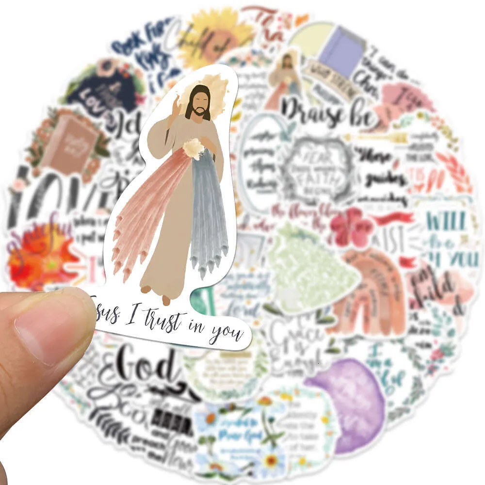 Waterproof Jesus Phrase Bible Small Graffiti Stickers For Suitcase, Pen ...