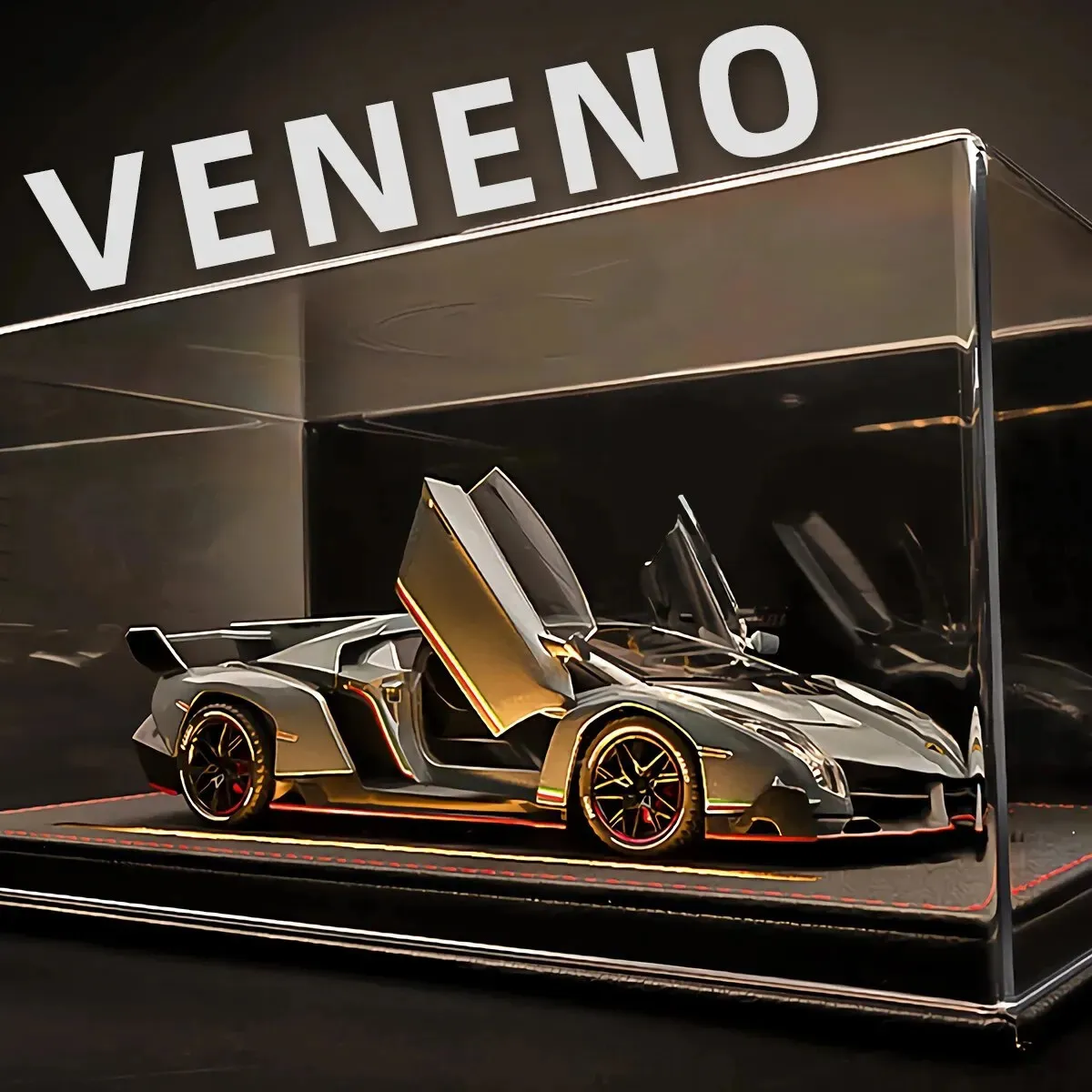 1/24 Scale Diecast Veneno Model Car Door Open, Front Wheel, Steerable ...