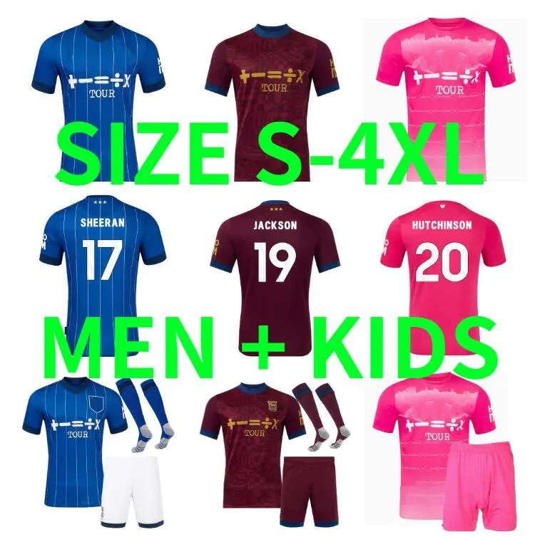 24 25 SHEERAN Ips Soccer Jerseys Town LADAPO HARNESS BURNS 2024 2025 ...