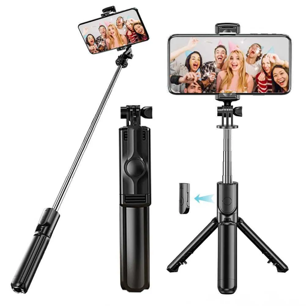 Portable Selfie Stick Tripod - Extendable Phone Stand, Bluetooth Remote ...