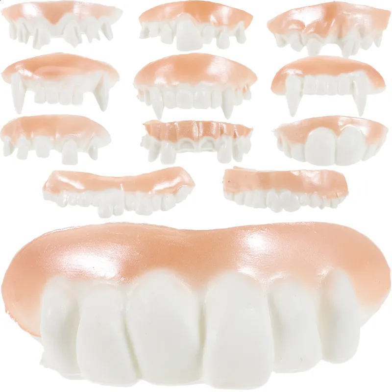 Halloween Scary Fake Teeth Dentures for Costumes & Pranks - Adults Toy ...