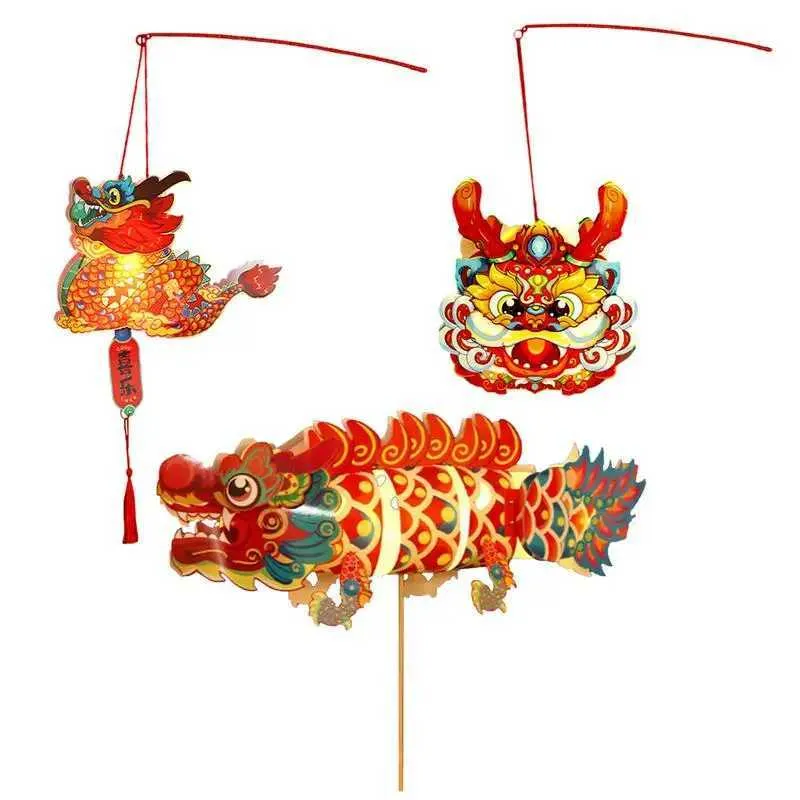 DIY Chinese Dragon Fish Style Paper Lucky Lantern Chinese Kit For ...
