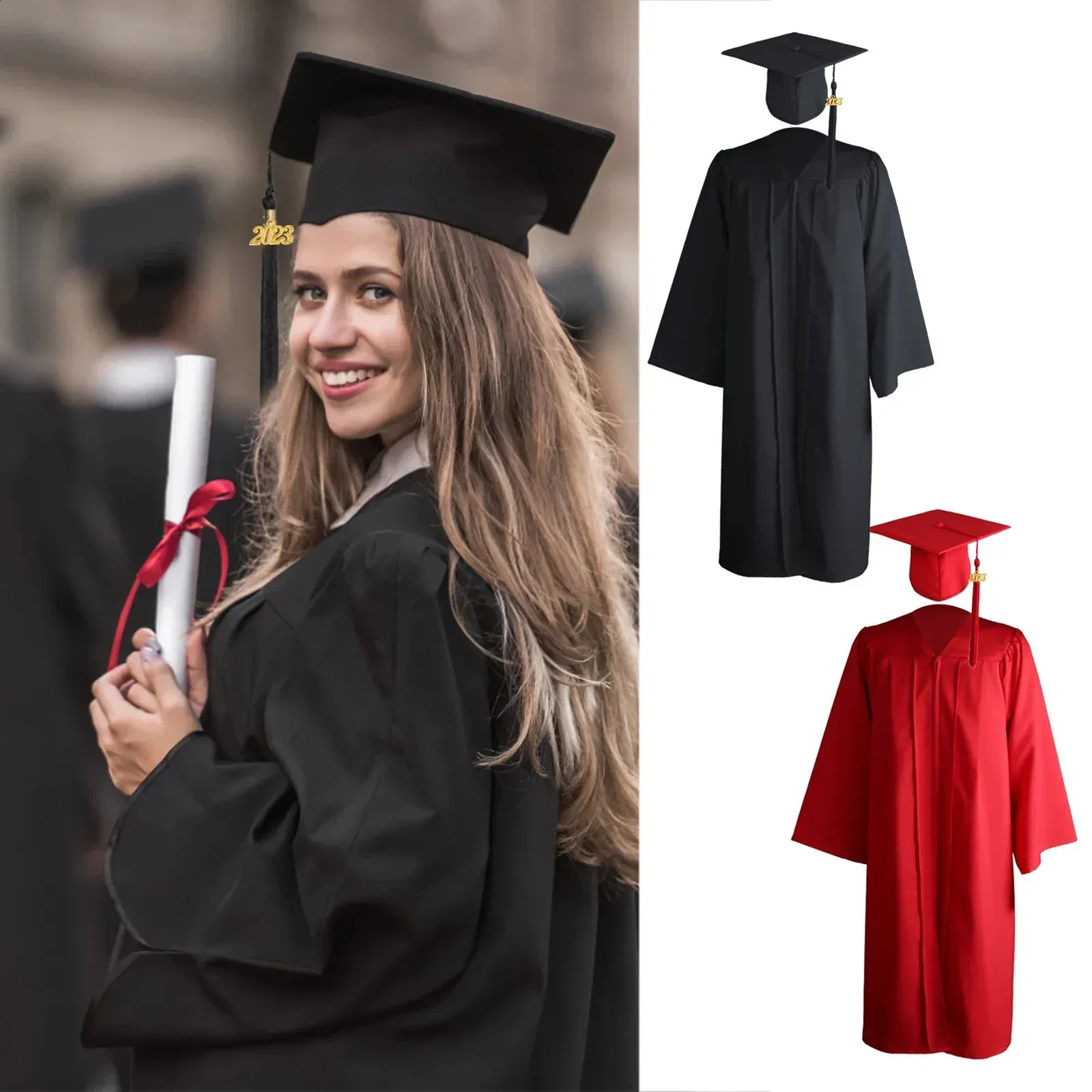 Graduation Suits: Unisex Academic Gown And Cap Set Matte Finish ...