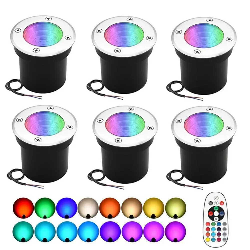 RGBW LED In-Ground Lights: Weatherproof Outdoor Lighting with Remote ...