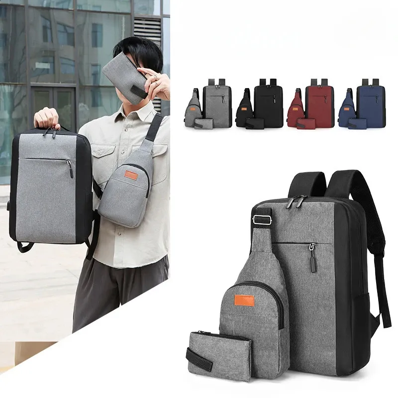 Waterproof Anti Theft Business Laptop Backpack With USB Charging Port ...