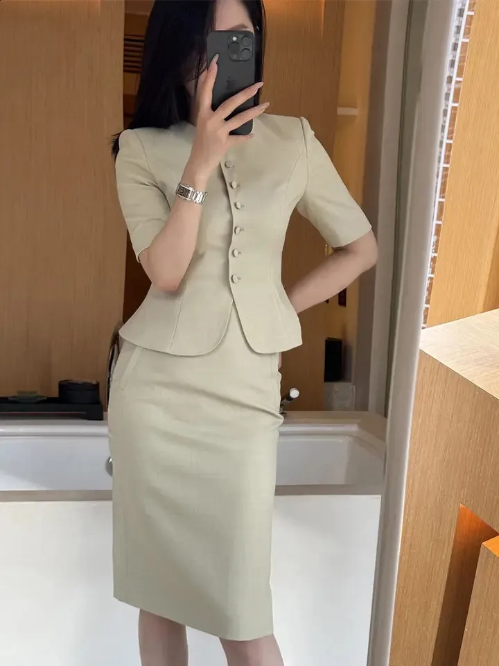 Vintage Acetate Two Piece Suit Set With Short Sleeves – Professional ...