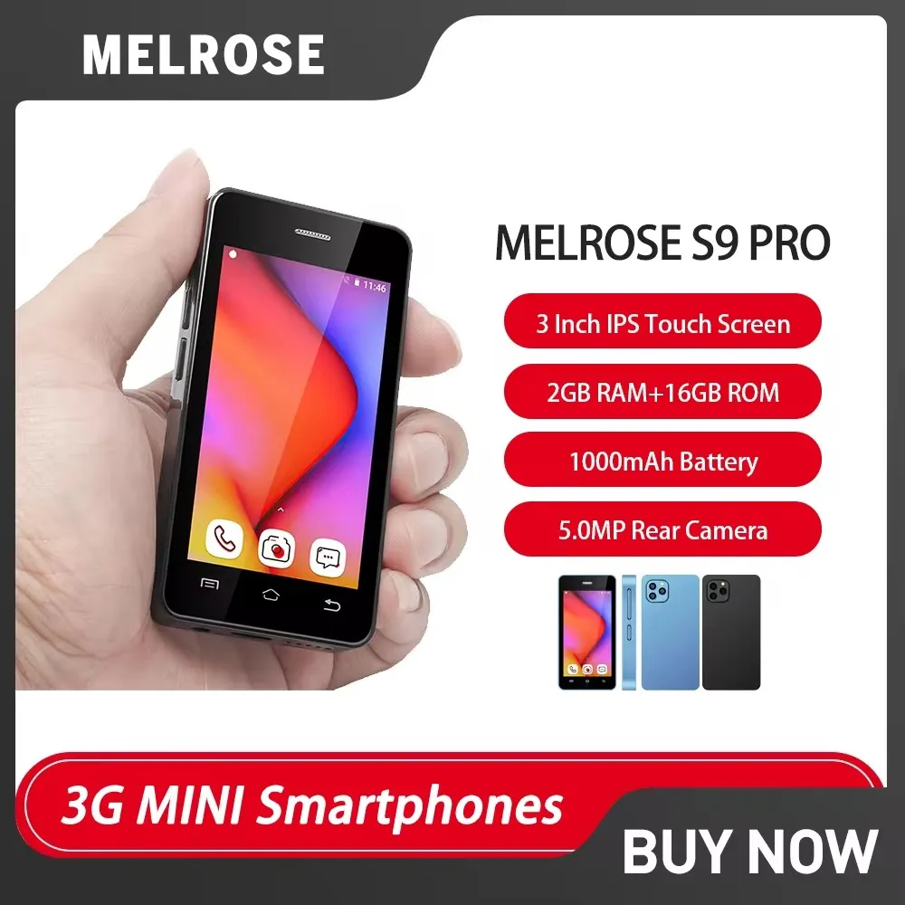Melrose S9 Pro Super Mini Phones 3Inch Ultra Slim Quad Core 2GB+16GB ...
