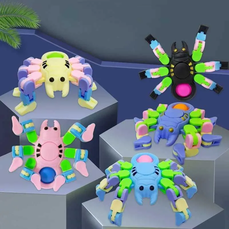 Fidget Spinning Toy: Transformable Wacky Track Spinner Toy For Stress ...