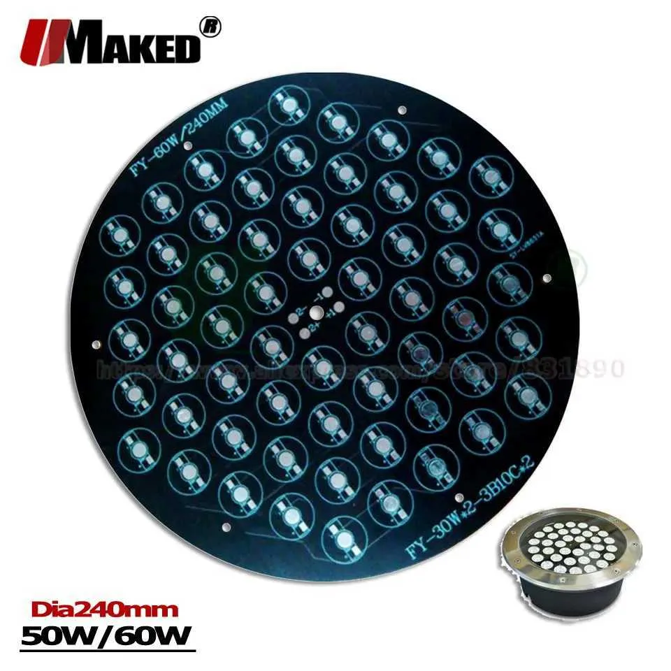 Premium LED Underground Lamp Heatsink - 50/60W Aluminum Plate for ...