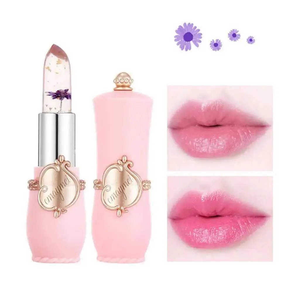 Crystal Clear Flower Jelly Lip Balm Set - Temperature Color Changing ...