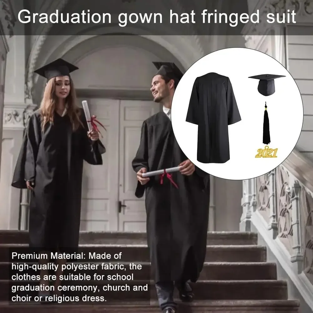 2024 Unisex graduation outfits ideas Set with Soft Matte Hat and Tassel ...