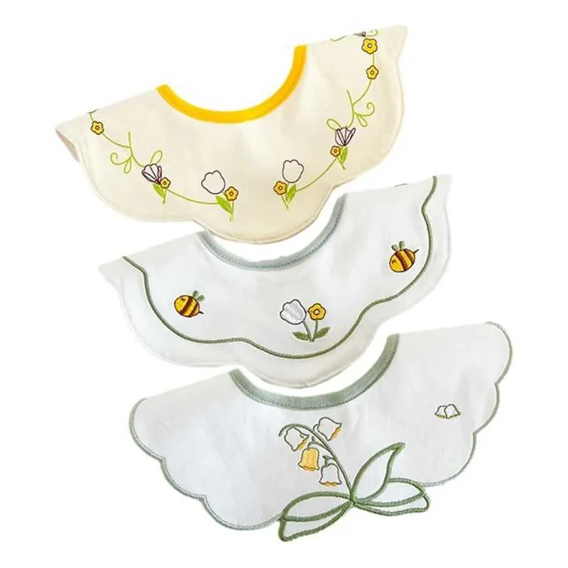 Premium Cotton Baby Bibs Burp Cloths 3-Piece Set - Soft & Absorbent ...