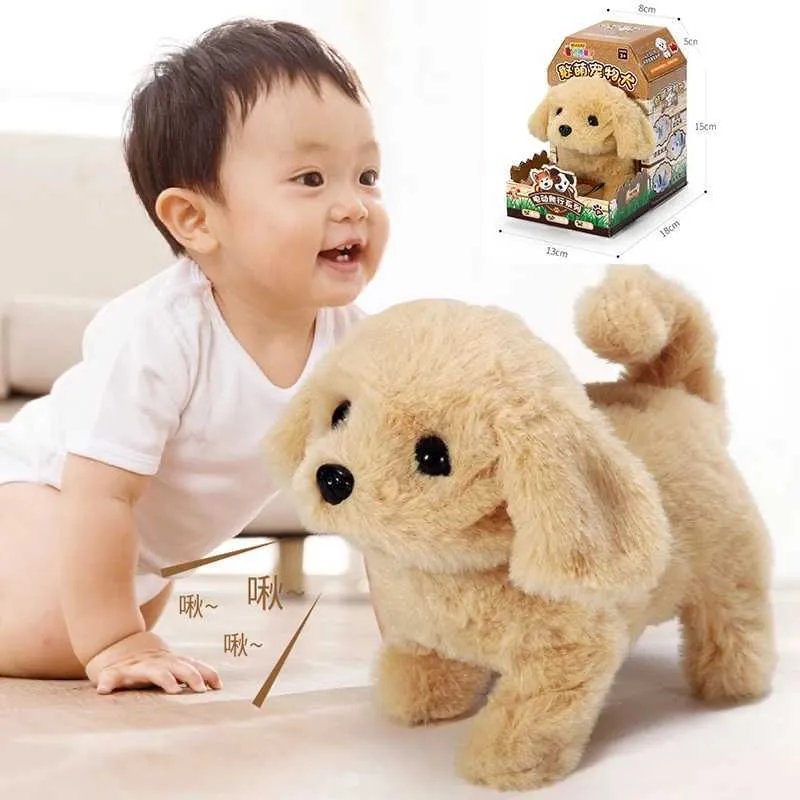 Interactive Plush Puppy Toy: Walks, Barks & Wags! Fun Electronic Dog ...