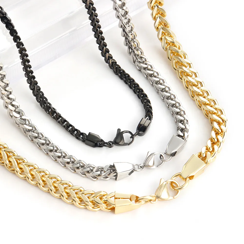 5mm 6mm Stainless Steel Smooth Link Chain Necklace For Men And Women ...