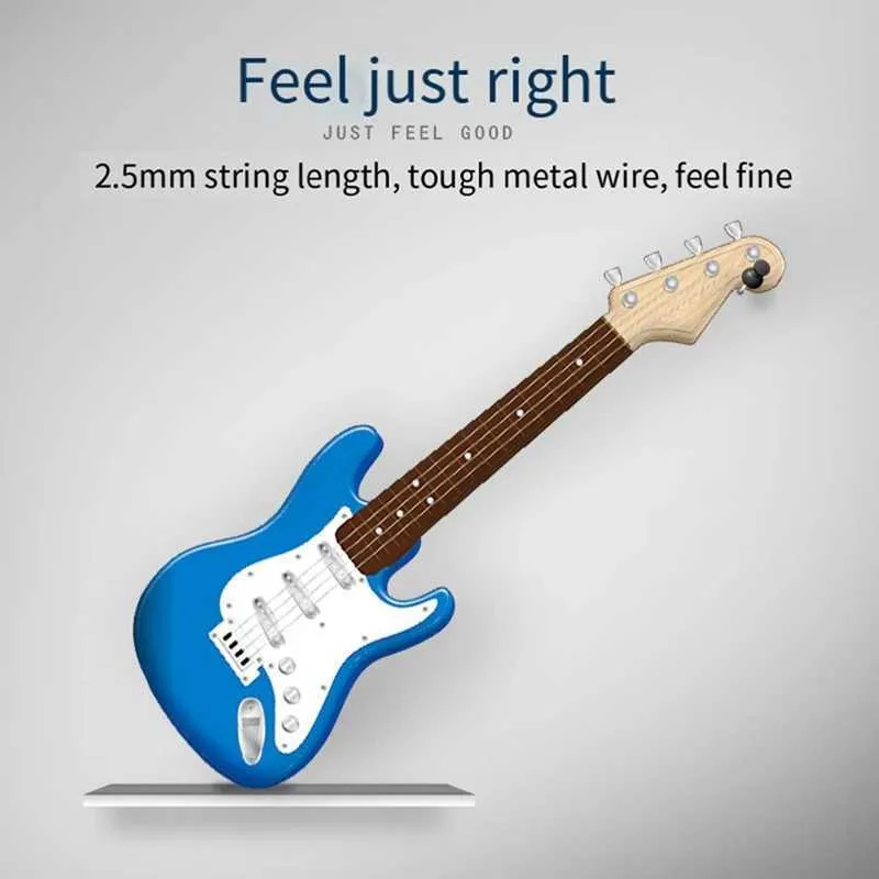 Kids' 17-Inch Electric Toy Guitar - 4 Strings, Portable Musical ...
