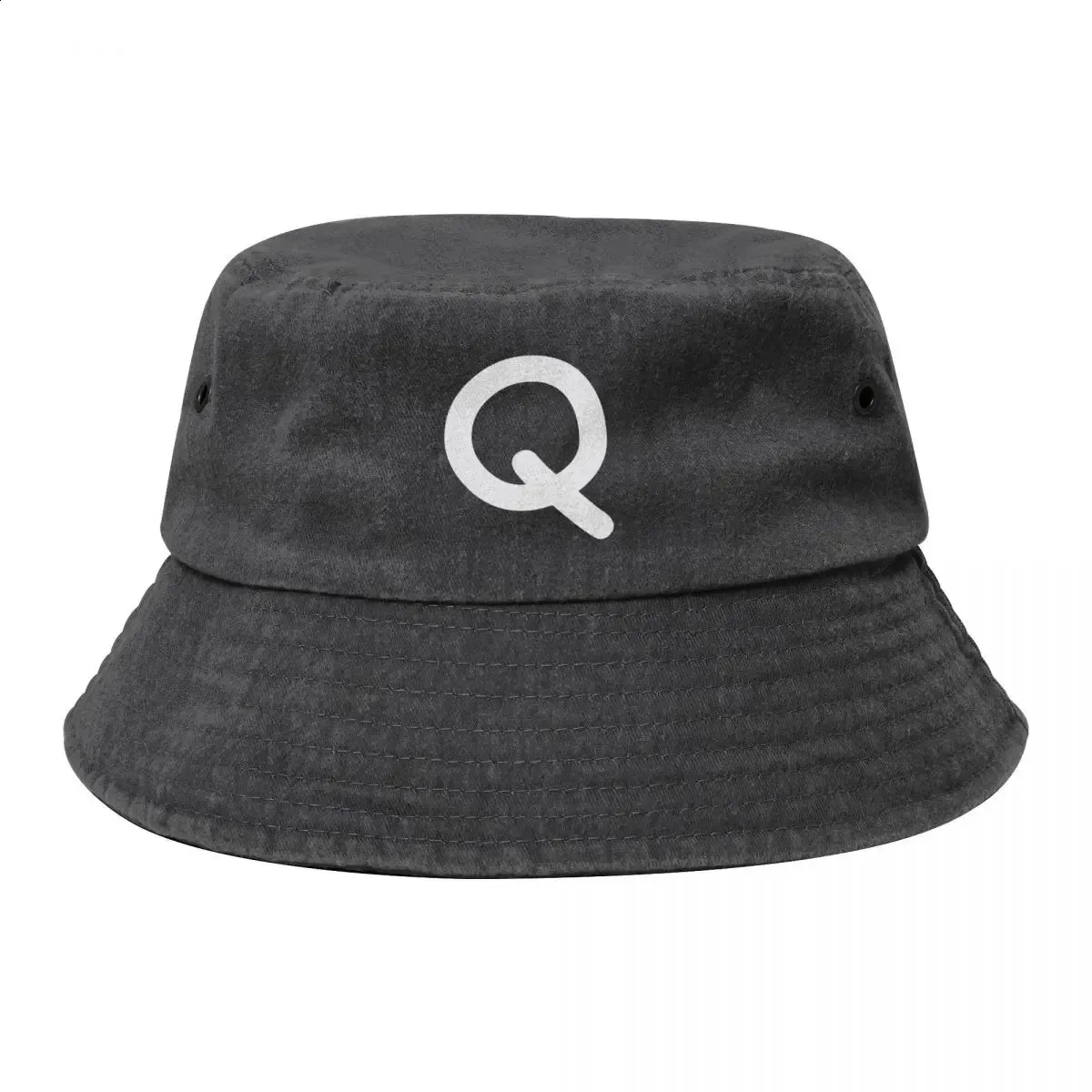 Stylish Letter Q Initial Bucket Hat - Fashionable Bobble Design ...