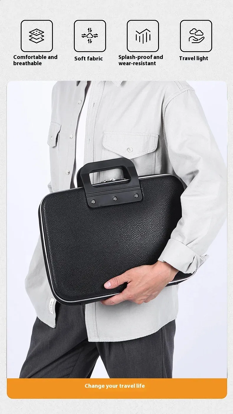 Waterproof Laptop Briefcase Bag - Hard Shell, Premium Quality PU ...
