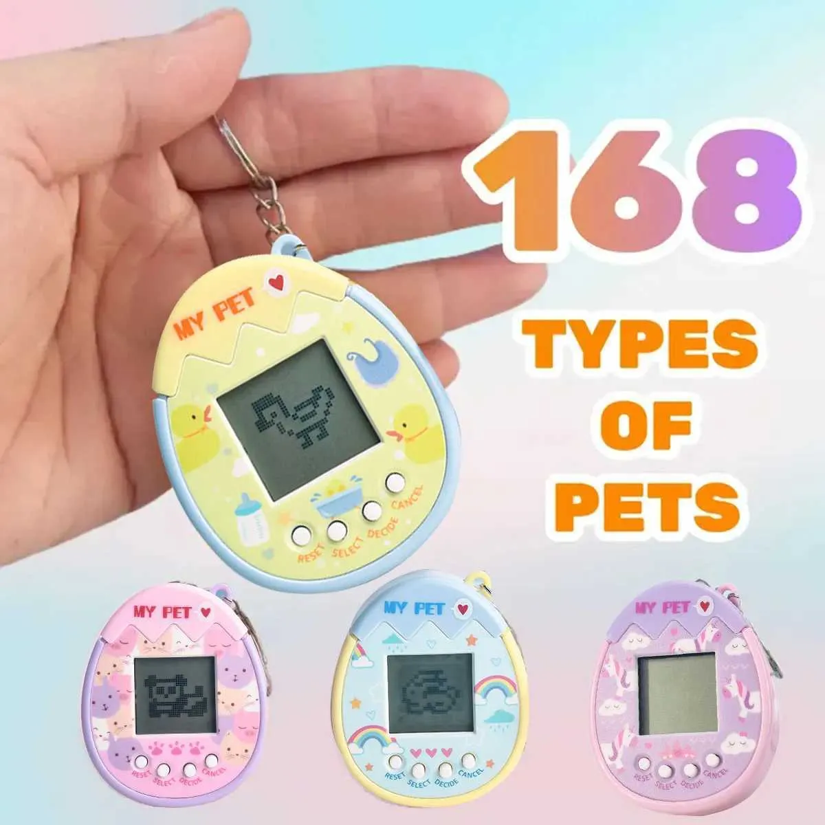 Digital Pet Toy Keychain With 168 Virtual Pets, Classic Mini Game ...