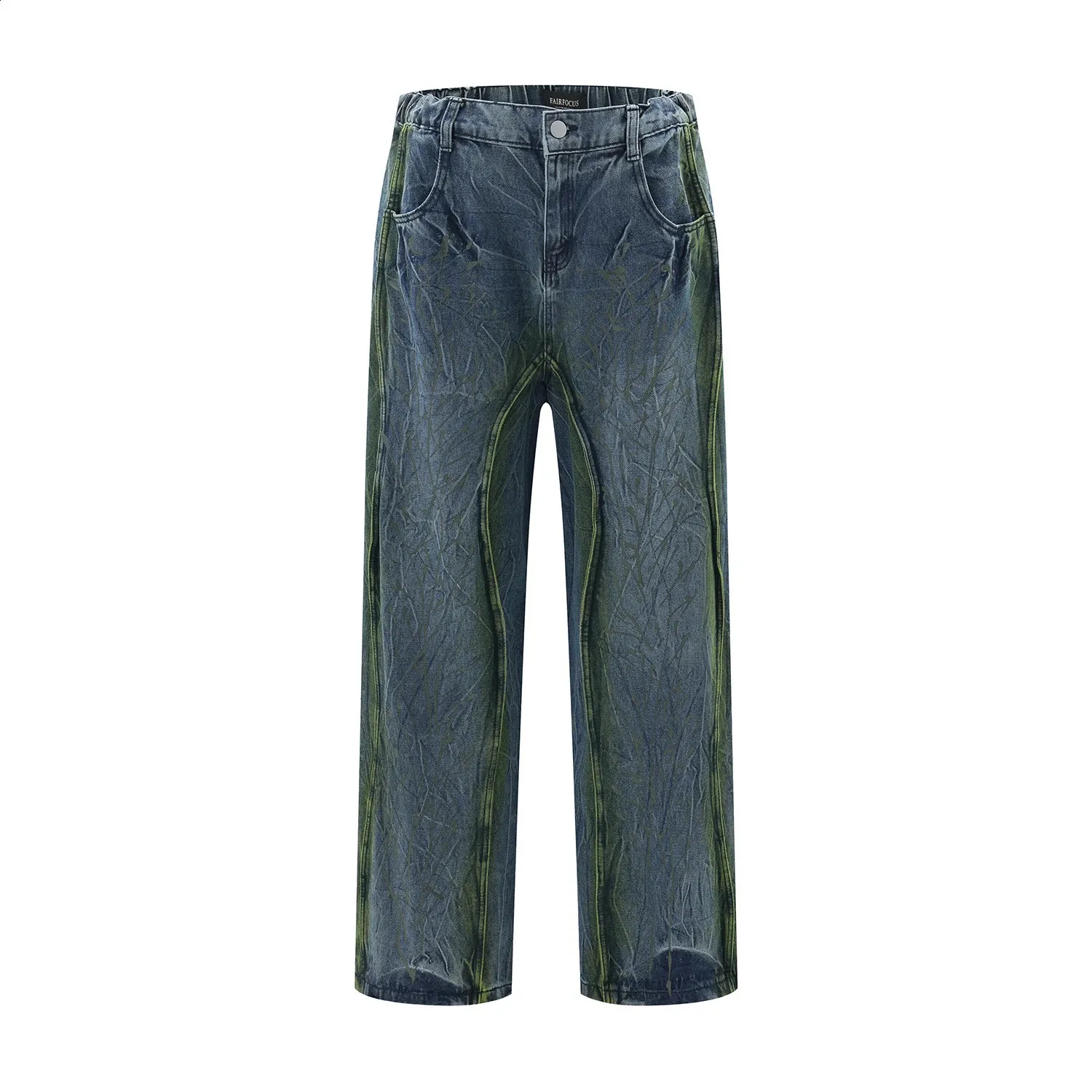 Y2K Baggy Water Ripple Ripped Jeans | Vintage Washed Distressed ...