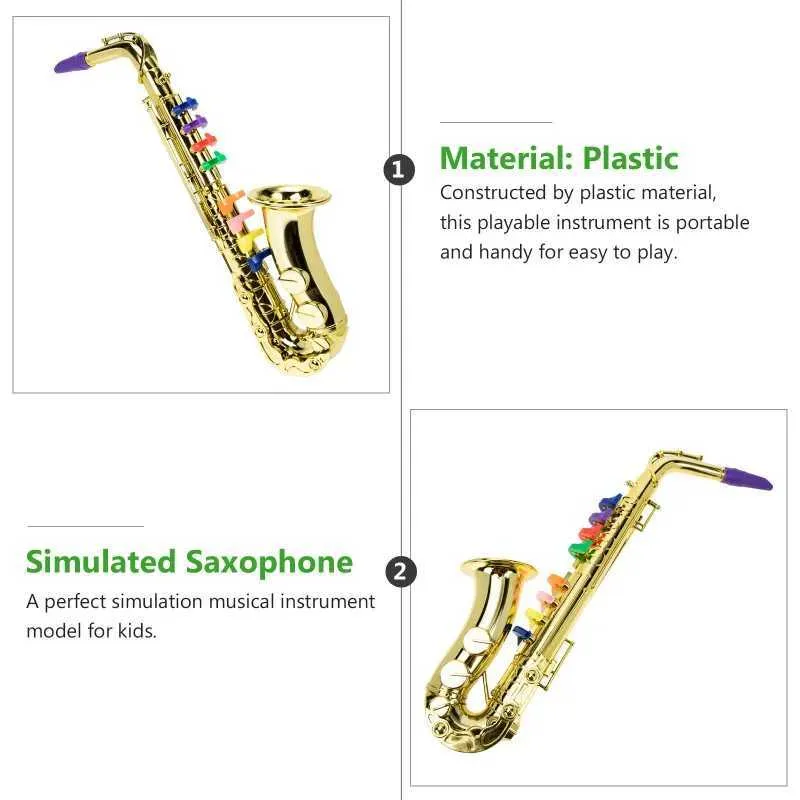 Portable Kids Musical Sax Toy Mini Electric Plastic Saxophone ...