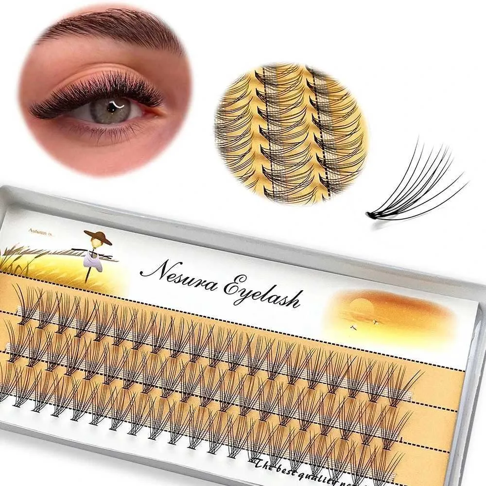 10D Mink Lash Extensions - 60 Clusters Natural Russian Volume Lashes ...