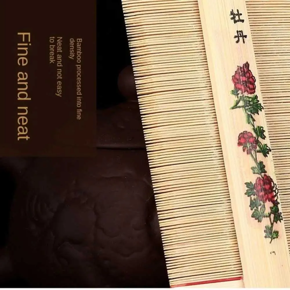 Natural Bamboo Fine Tooth Hair Comb - Double-Sided Design for Ultra ...