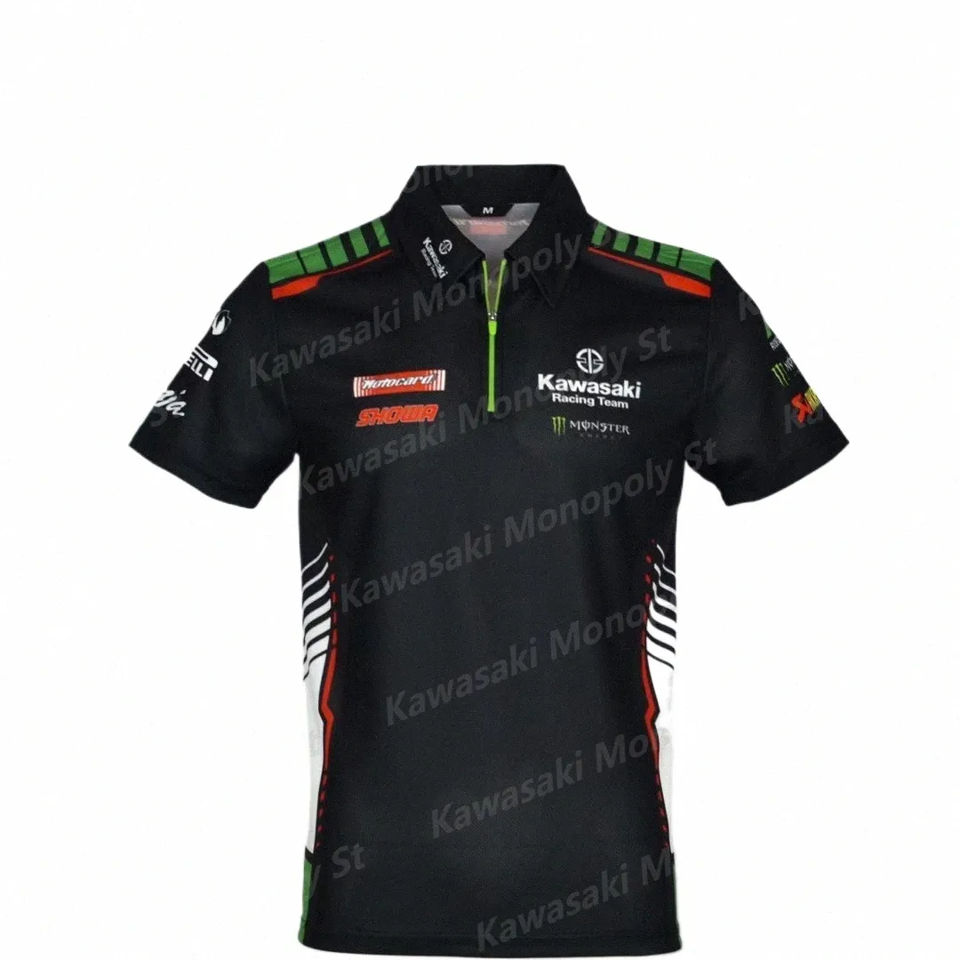 Racing Team Polo Shirt: Men's Quick-Dry Motorsport Top, Zipper Collar ...