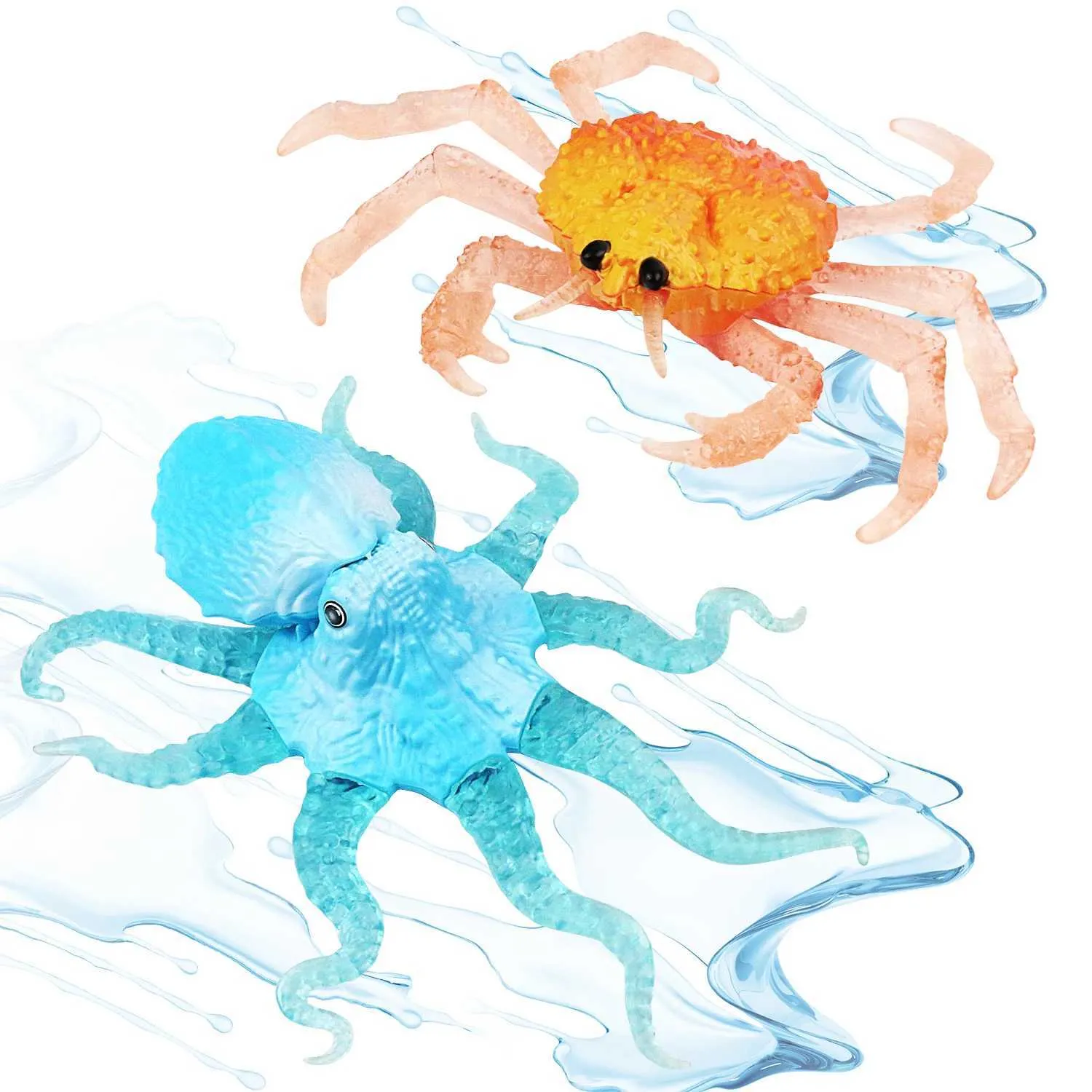 Stretchy Octopus Sensory Toy: Soft Rubber, Pinchable, Musical, Water ...