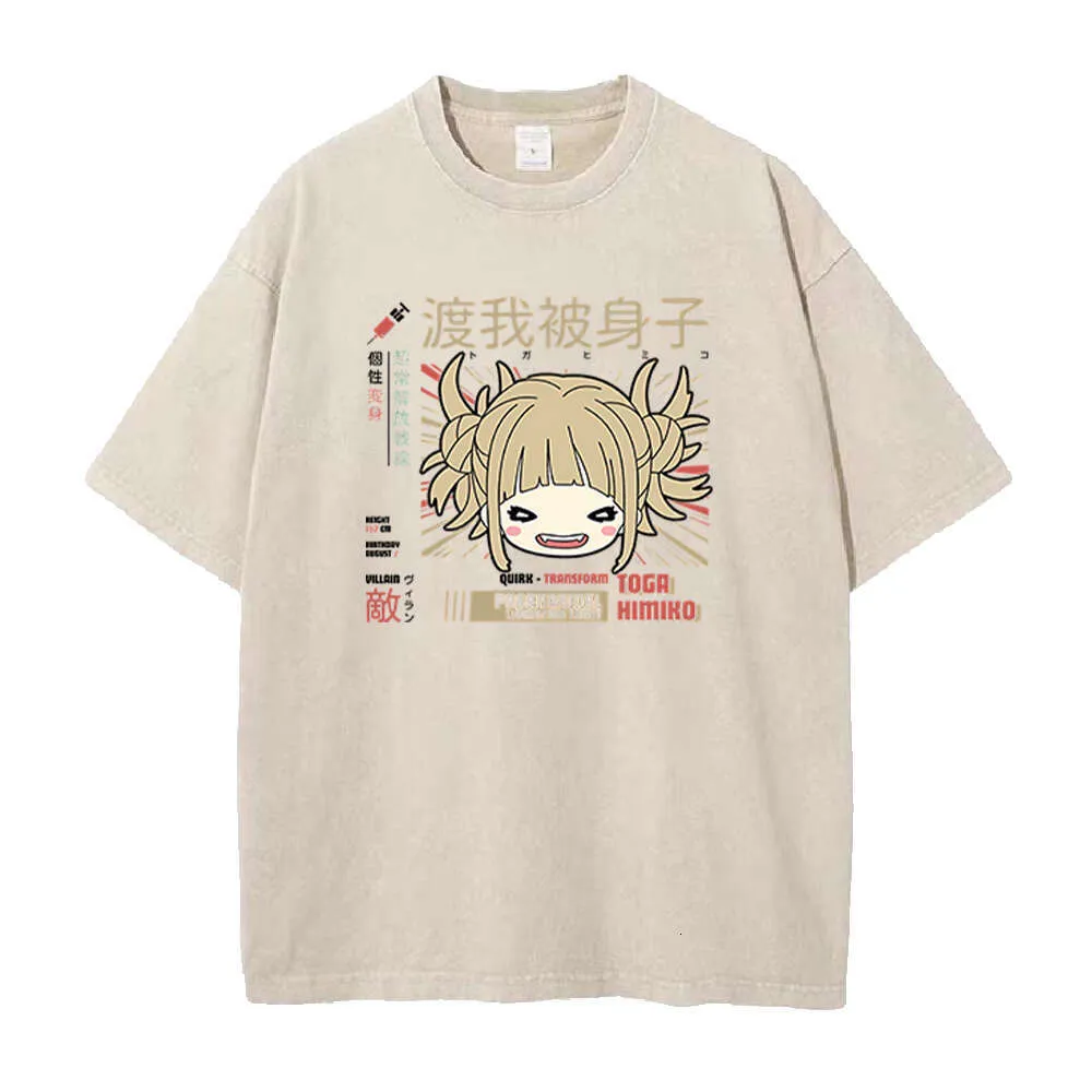 High Quality Cartoon My Hero Academia Himiko Toga Anime Printed T ...