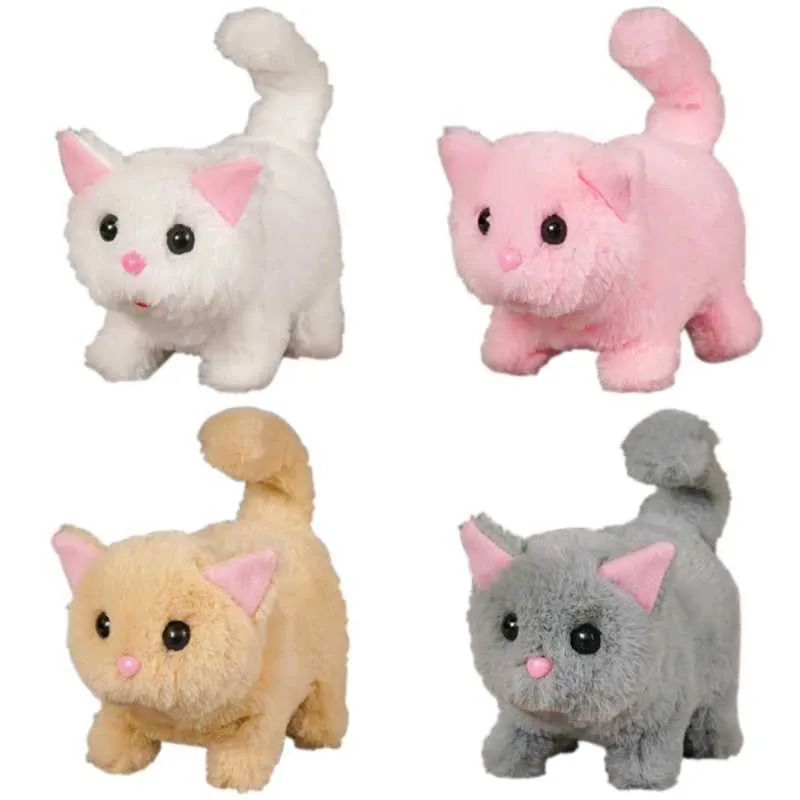 DHgate.com:Interactive Plush Cat Toys: Lifelike Walking, Wagging, Sound ...