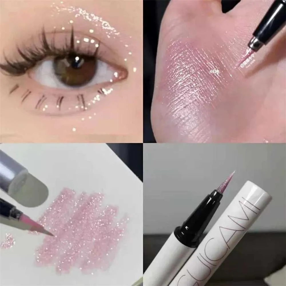 Pink Rose Glitter Eyeshadow Eyeliner Pencil: Long-lasting, Waterproof ...