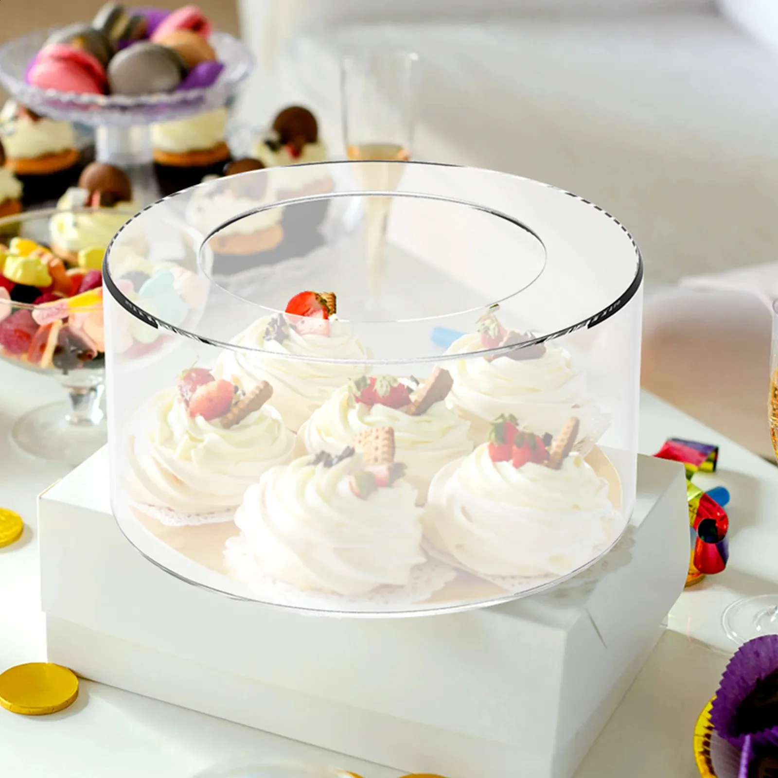 Acrylic Fillable Cake Stand Clear Cylinder Riser... From Zhong10, $13. ...