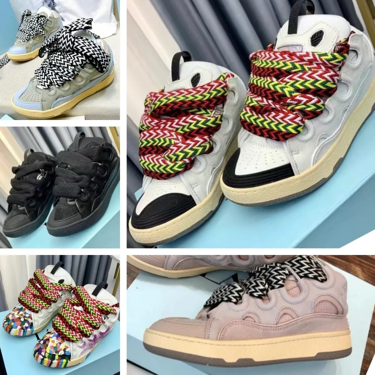 Designer Sneaker Casual Shoes Leather Curb White Running Shoes Lavinn ...