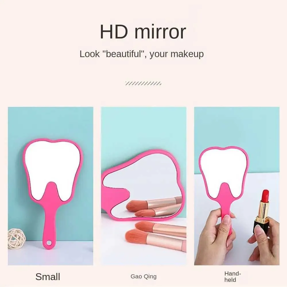 Tooth-Shaped Handheld Mirror: Cute & High-Definition Makeup Companion ...