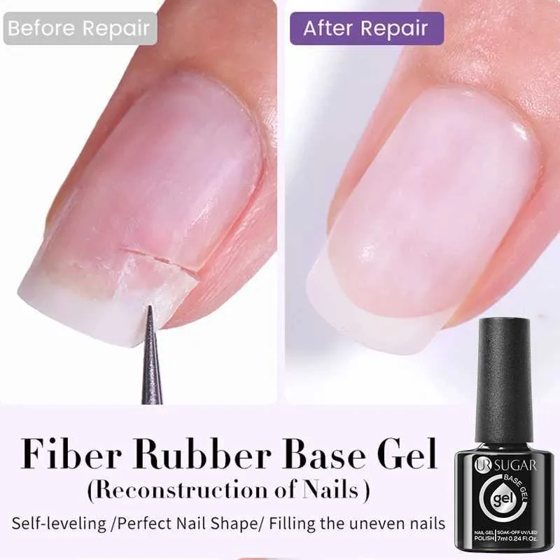 7ml Fiber Rubber Base Gel for Durable Nail Extension, Construction ...