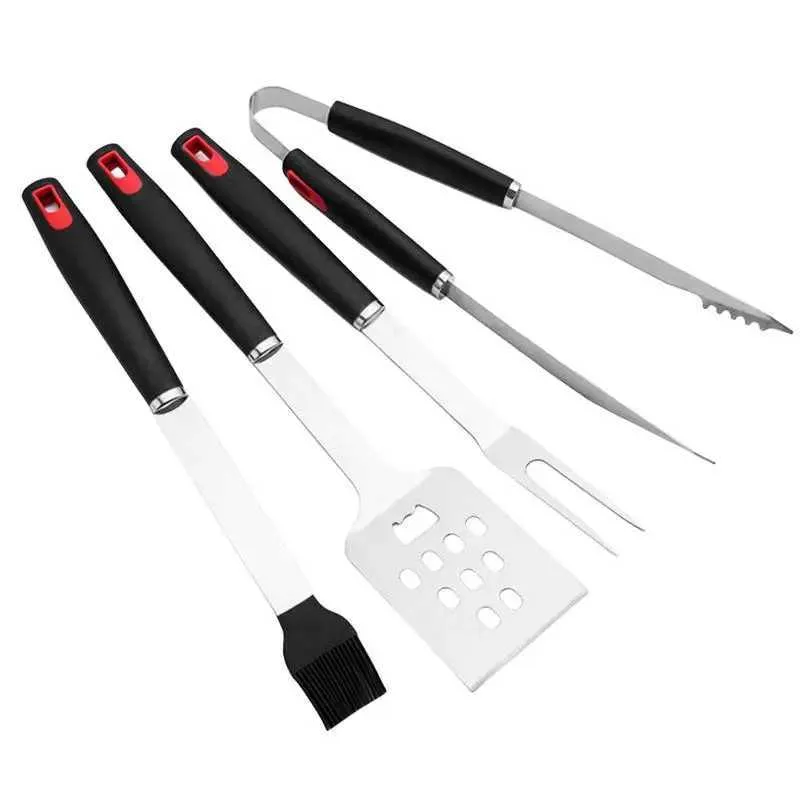 Stainless Steel Barbecue Grill Set With Spoutula, Fork, Tongan Cleaning ...