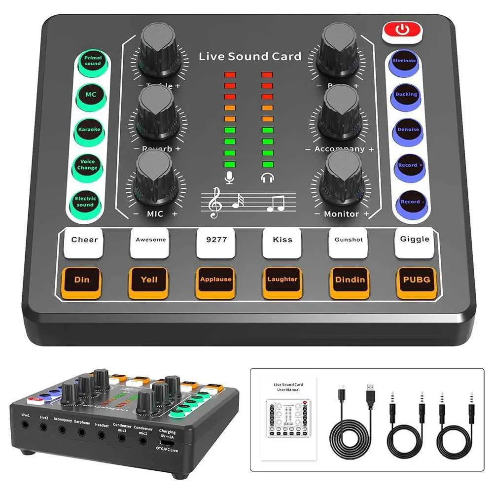 Studio Audio Mixer And Sound Card: Multi Channel Audio Interface With ...