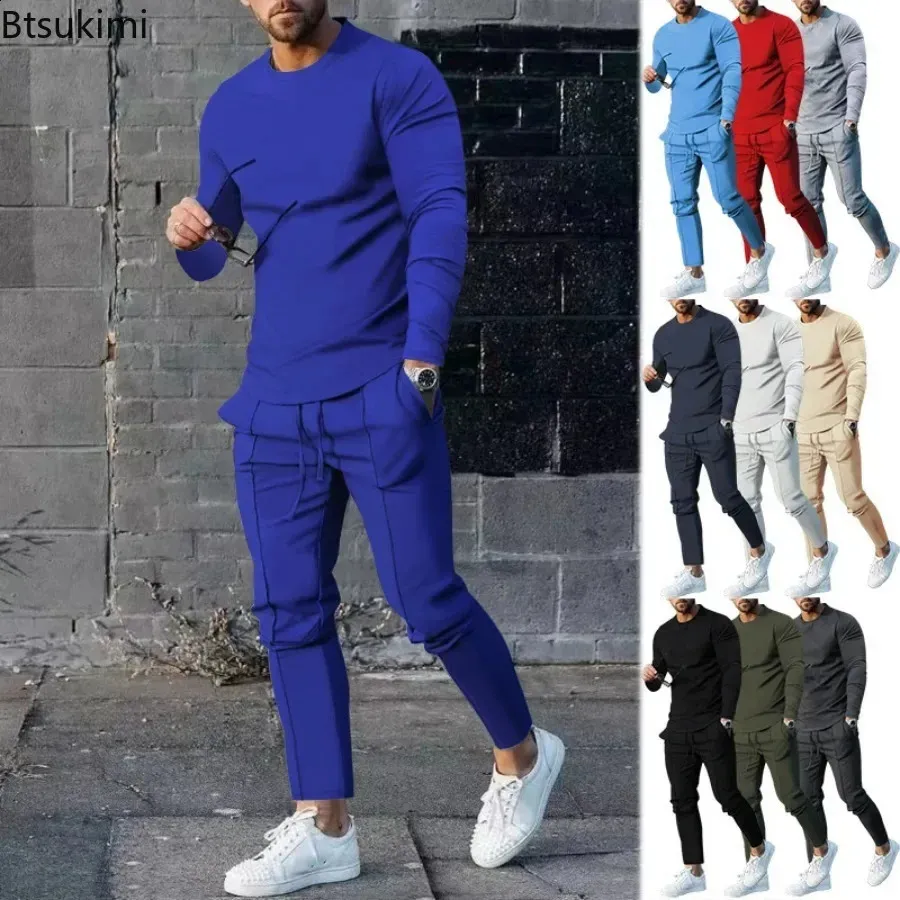 Premium Mens Jogging Suit Sets: 2-Piece Long Sleeve Sportswear - Shop ...